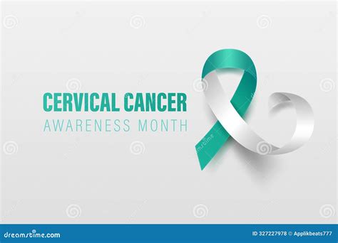 Realistic Teal Ribbon Awareness Sexual Assault Month Poster Vector