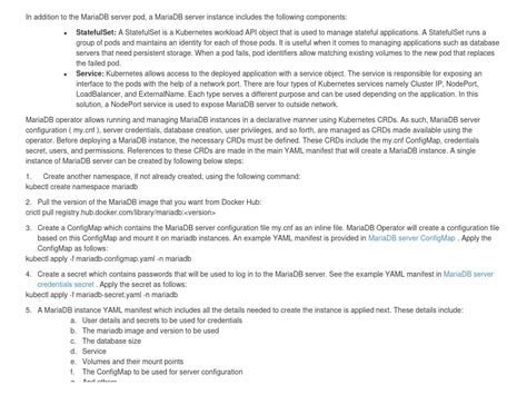 Deployment Mariadb Server On Dell Powerflex With Kubernetes Dell