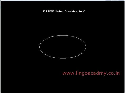 c program to draw eclipse using graphics function abc
