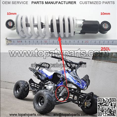 250mm 10 Rear Shock Absorber Spring For Atv Quad Bike Go Kart 4 Wheeler Buggy We Produce