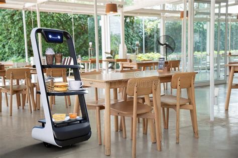 autonomous waiter robot working in restaurant artificial intelligence