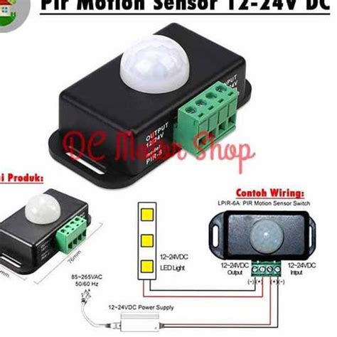 Jual Termurah PIR Motion Sensor Detector 12V 24V PIR 8 Saklar Otomatis Sensor Gerak Shopee