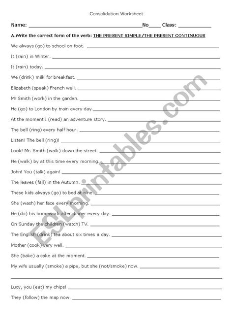 Present Simple And Present Continuous And Question Tags Esl Worksheet