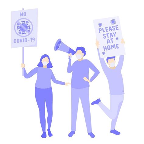 People Holding Signs And Holding Megaphones 50412656 Vector Art At Vecteezy