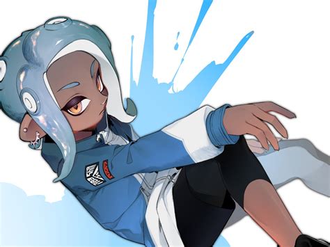 Ujijino Octoling Girl Octoling Player Character Nintendo Splatoon Series Black Footwear