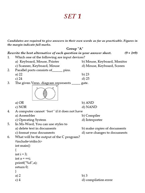Xi Computer Science Set 1 Pdf Computer Program Programming