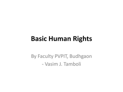Basic Human Rights Unit 1pptx