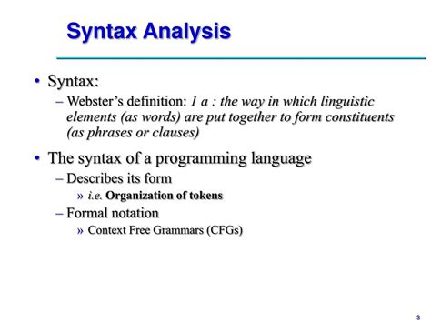 Ppt Syntax Specification Sections 21 221 Powerpoint Presentation