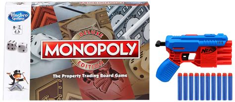 Buy Monopoly Deluxe Edition Game Fantasy Board Game And Nerf Alpha