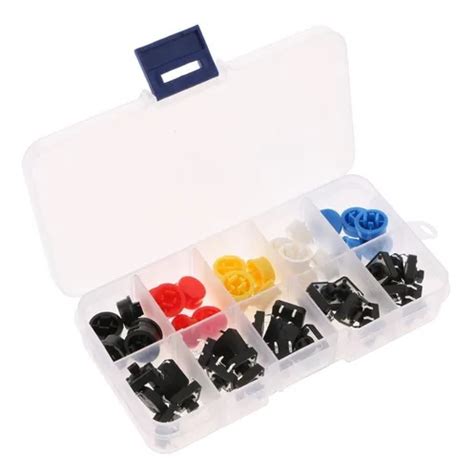 Kit 25 Push Button Chave Táctil C Capa P Robótica Parcelamento Sem