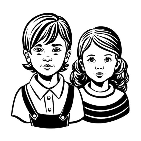 Black And White Minimal Outline And Silhouette Vector Design Premium Ai Generated Vector