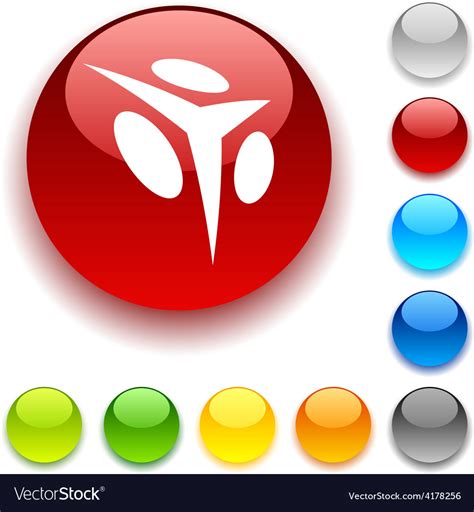 Abstract Button Royalty Free Vector Image Vectorstock