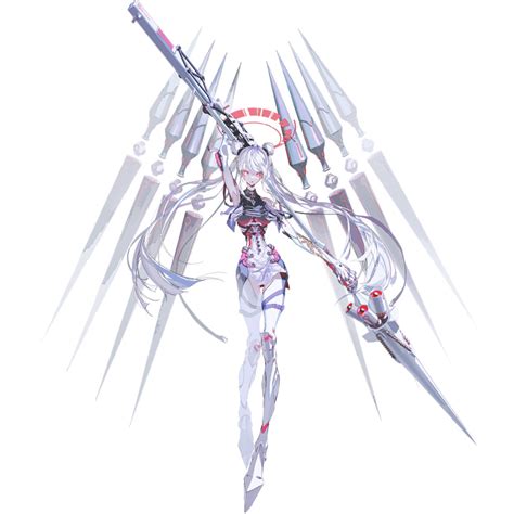 Safebooru 1girl Android Breasts Crymachina Double Bun Floating