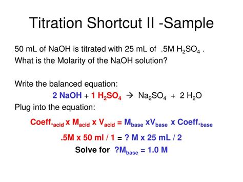 Titration Formula