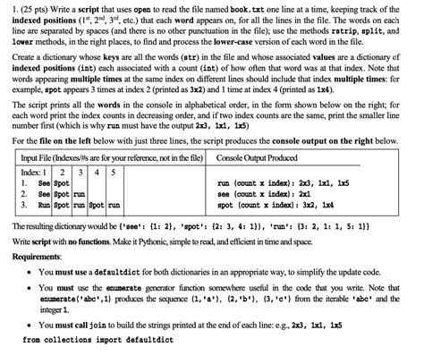1 25 Pts Write A Script That Uses Open To Read The
