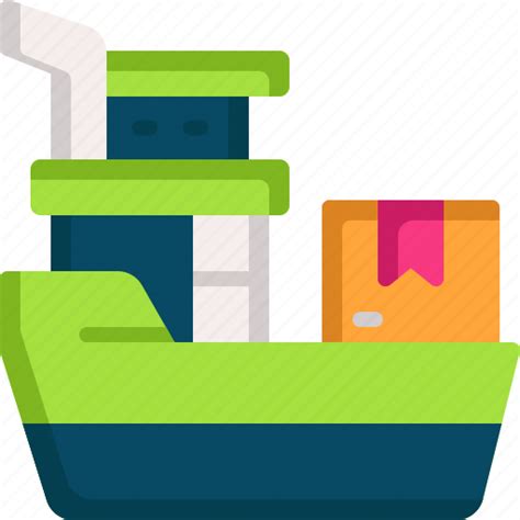 Cargo Ship Shipping Delivery Container Icon Download On Iconfinder
