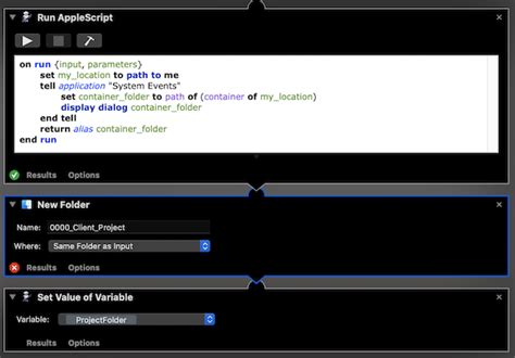 Macos Automator Set A Variable With The Current Path Of My Workflow