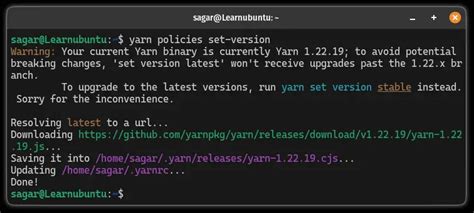 How To Update Yarn On Ubuntu