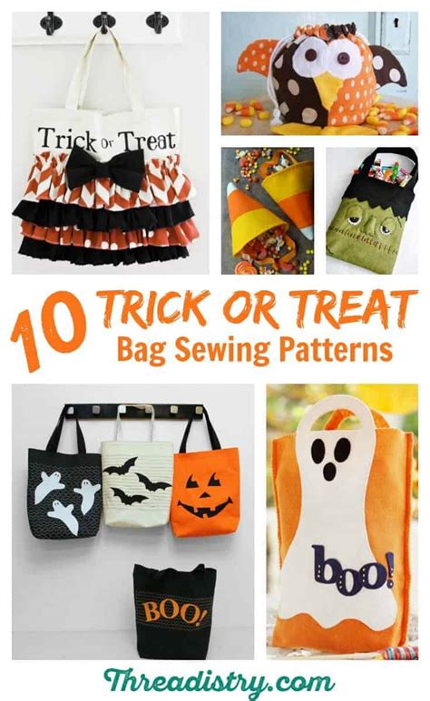 Harrowing Halloween Trick Or Treat Bag Sewing Patterns