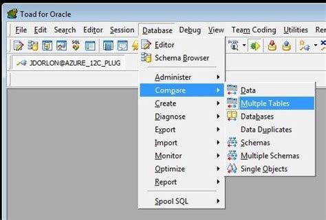 Compare And Sync Multiple Tables With Toad