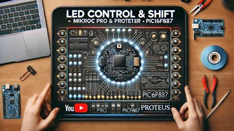 Led Onoff Control And Leftright Shift Using Mikroc Pro And Proteus Pic16f887 Tutorial Youtube
