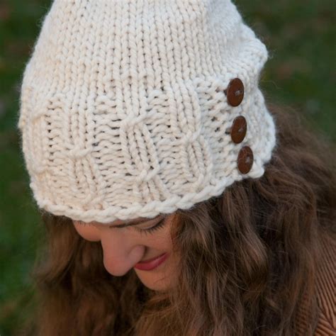 Loom Knit Hat Pattern Meadowlands Staggered Cable Hat PATTERN Bulky