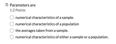 Solved Parameters Are12 ﻿pointsnumerical Characteristics Of