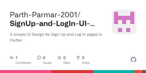 Github Parth Parmar 2001signup And Login Ui Flutter A Simple Ui Design For Sign Up And Log
