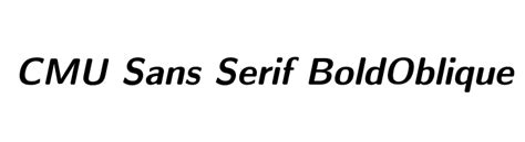 CMU Sans Serif BoldOblique Font FFonts Net