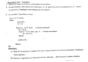 Exercise De Algorithme Algorithmique Studocu