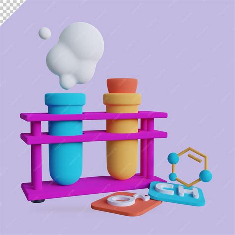 Premium Psd 3d Rendering Chemistry Illustration