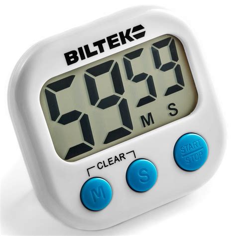 Biltek Digital Kitchen Timer Big Digits Loud Alarm Magnetic Backing Stand White Walmart Canada