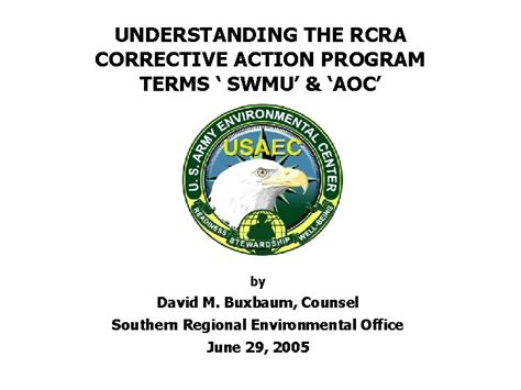Understanding The Rcra Corrective Action Program Terms Swmu