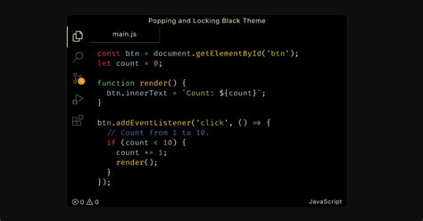 popping and locking black theme by phil sinatra vs code themes