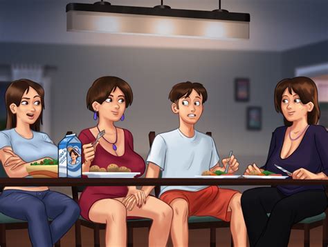 Rule 34 1boy 2d 3girls Arms Crossed Big Breasts Big Penis Bottomwear Breasts Brown Hair Bulge