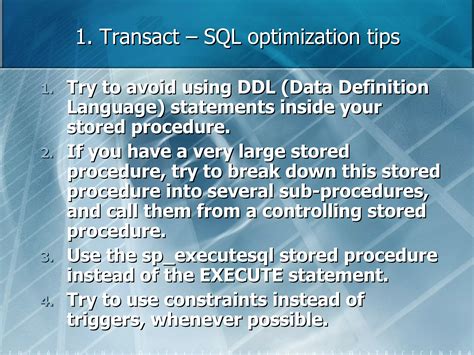 Sql Db Optimization Ppt