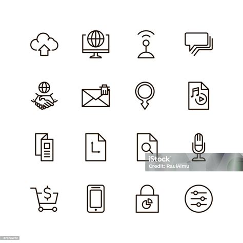 Internet Icon Set Stock Illustration Download Image Now Accessibility Arrow Symbol