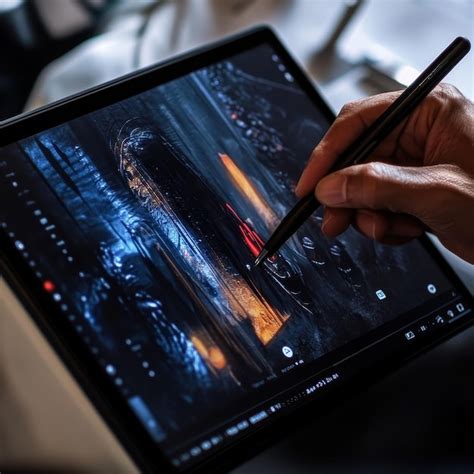 Powerful Tablet With Stylus For Creative Professionals Premium AI Generated Image