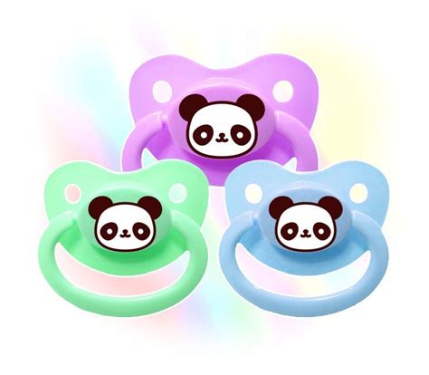 Adult Pacifier Panda Design Abdl Dummy Paddedpawzuk