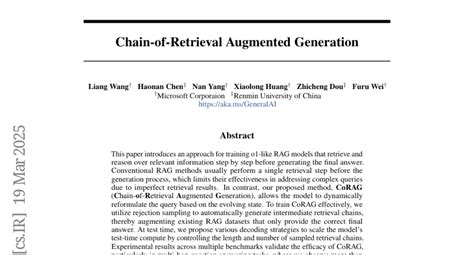 Chain Of Retrieval Augmented Generation Ai For Dummies Understand The Latest Ai Papers In