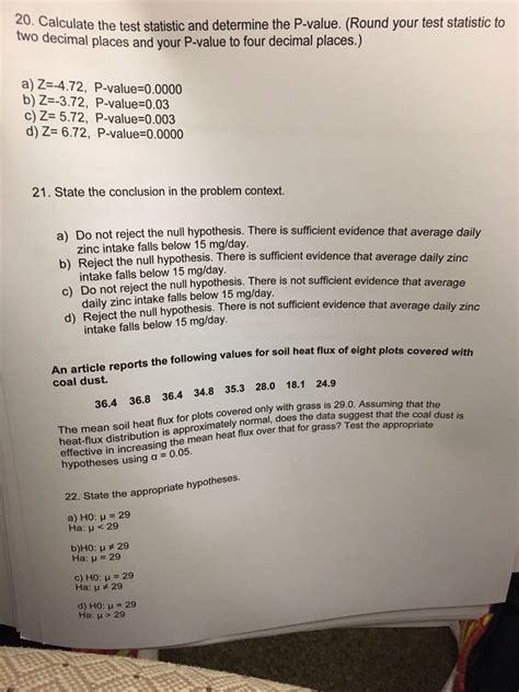 Solved Calculate The Test Statistic And Determine The Chegg