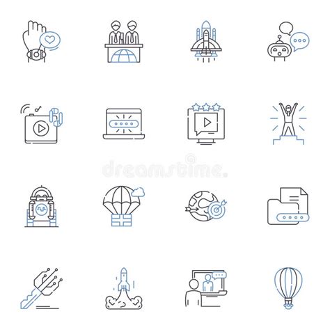 Cybersecurity Line Icons Collection Encryption Firewall Malware