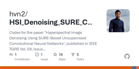 Github Hvn2hsidenoisingsurecnn Codes For The Paper