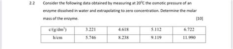 solved consider the following data obtained by measuring at