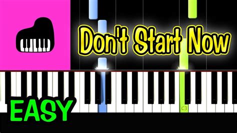 Dont Start Now Dua Lipa Piano Tutorial Easy Only Piano Free