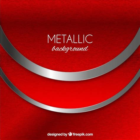 Free Vector Metallic Background With Abstract Shapes