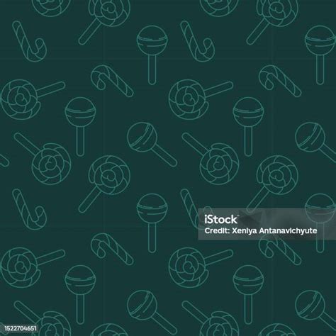 흑백 캔디와 캔디 지팡이 패턴 벡터 원활한 디자인 포장지와 다양한 프로젝트를 위한 단색 색상의 막대기에 사탕과 사탕 지팡이를 특징으로 하는 다재다능한 이음매 없는 패턴 0