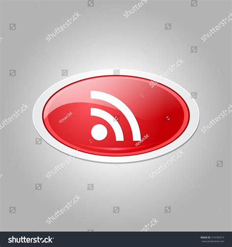 Rounded Rectangular Vector Red Web Icon Stock Vector Royalty Free