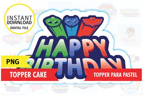 Pj Mask Printable Topper Cake Phigraphic