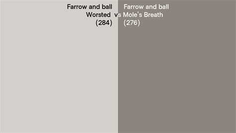 Farrow And Ball Worsted Vs Moles Breath Side By Side Comparison